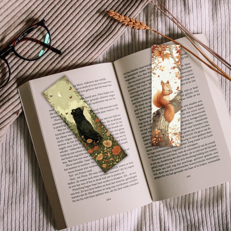 50+ Woodland Animals Bookmarks Bundle, Cute Forest Animals PNG ...