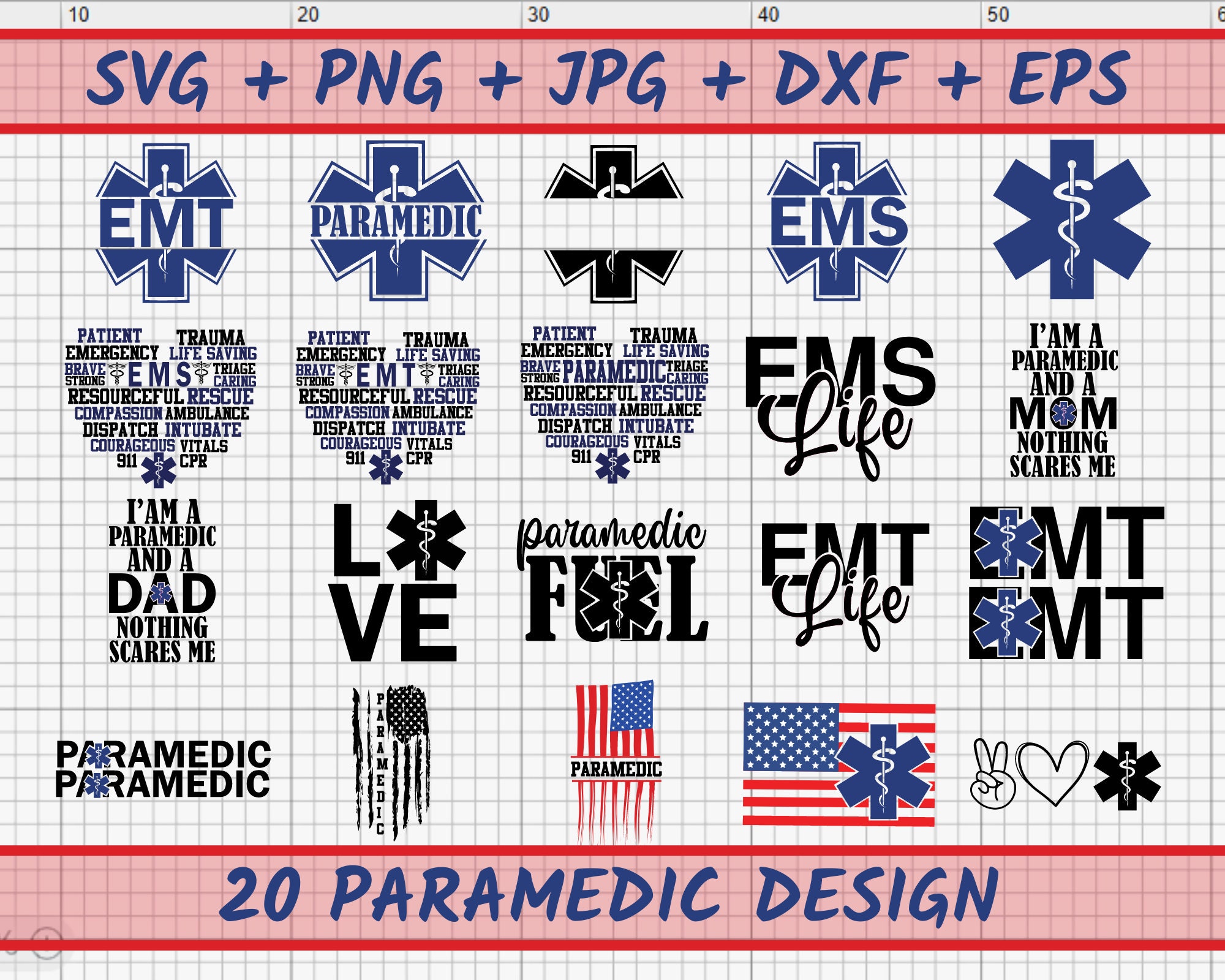 Paramedic Svg Designs Funny Paramedic Clipart Files - Etsy