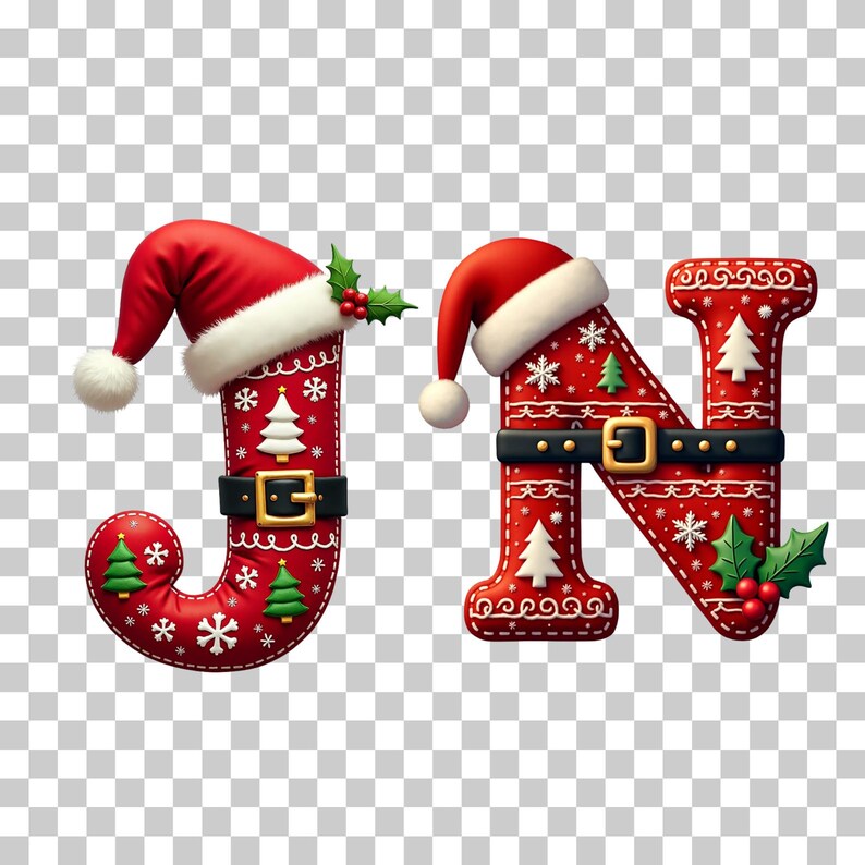 Christmas Alphabet Ornament PNG Bundle, Christmas Letter Ornaments ...