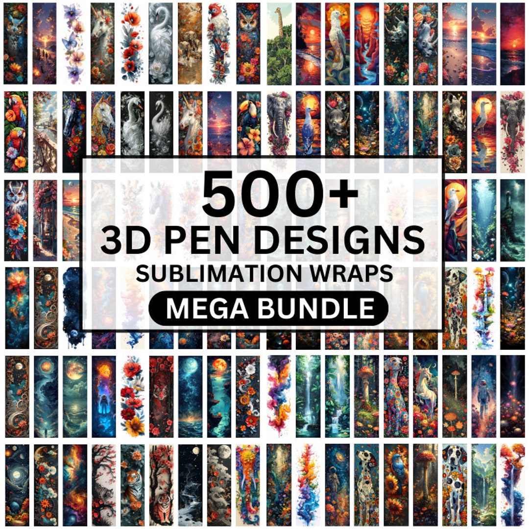 500+ PNG Pen Wrap Bundle, Pen Wrap Sublimation Designs, Epoxy Pen Wraps ...