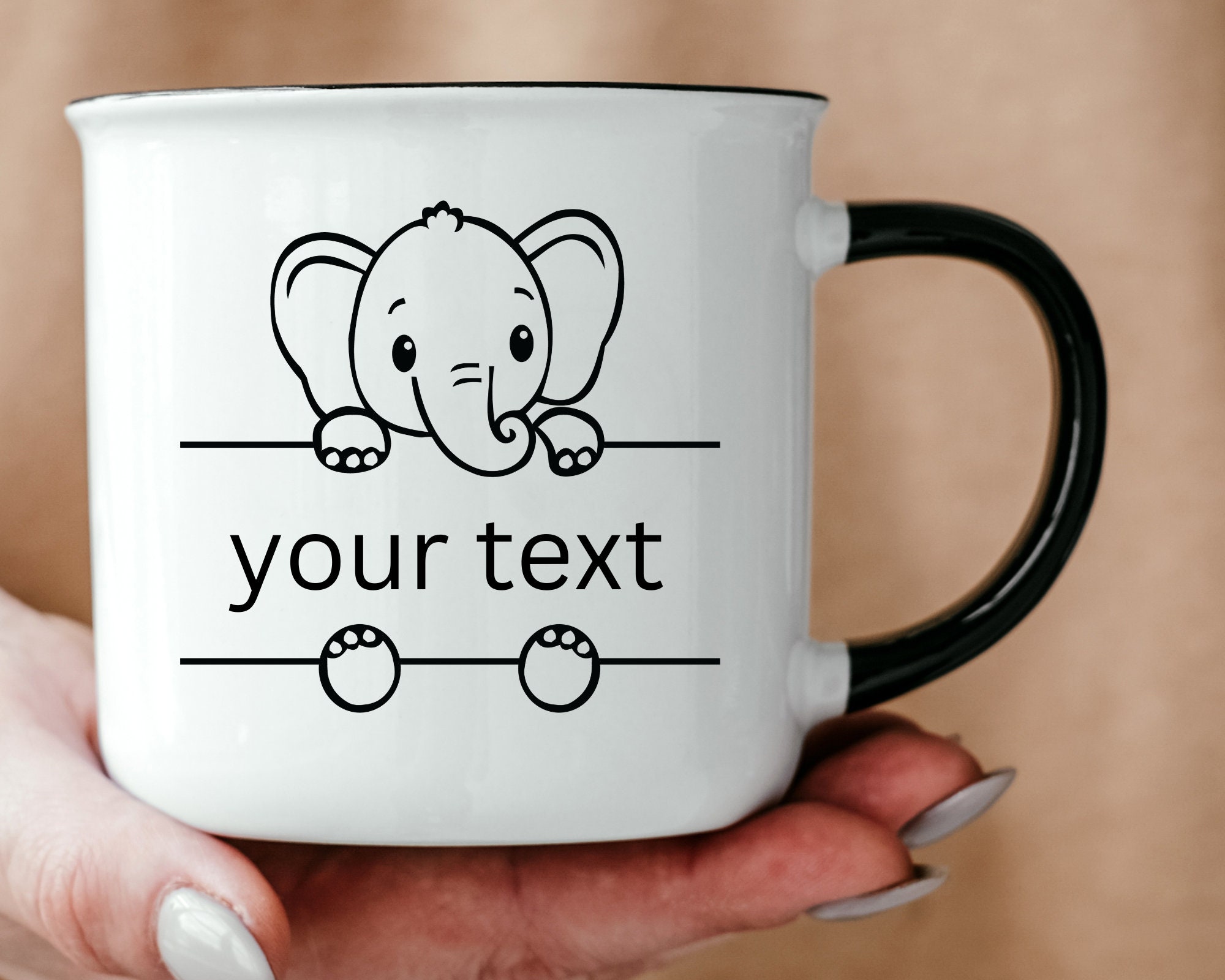 Elephant Svg Split Safari Animals Safari Animals Outline - Etsy