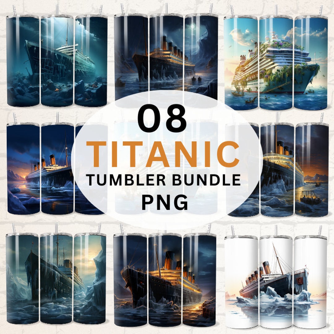 3D Titanic 20 Oz Sublimation Tumbler PNG, Titanic Straight Skinny ...