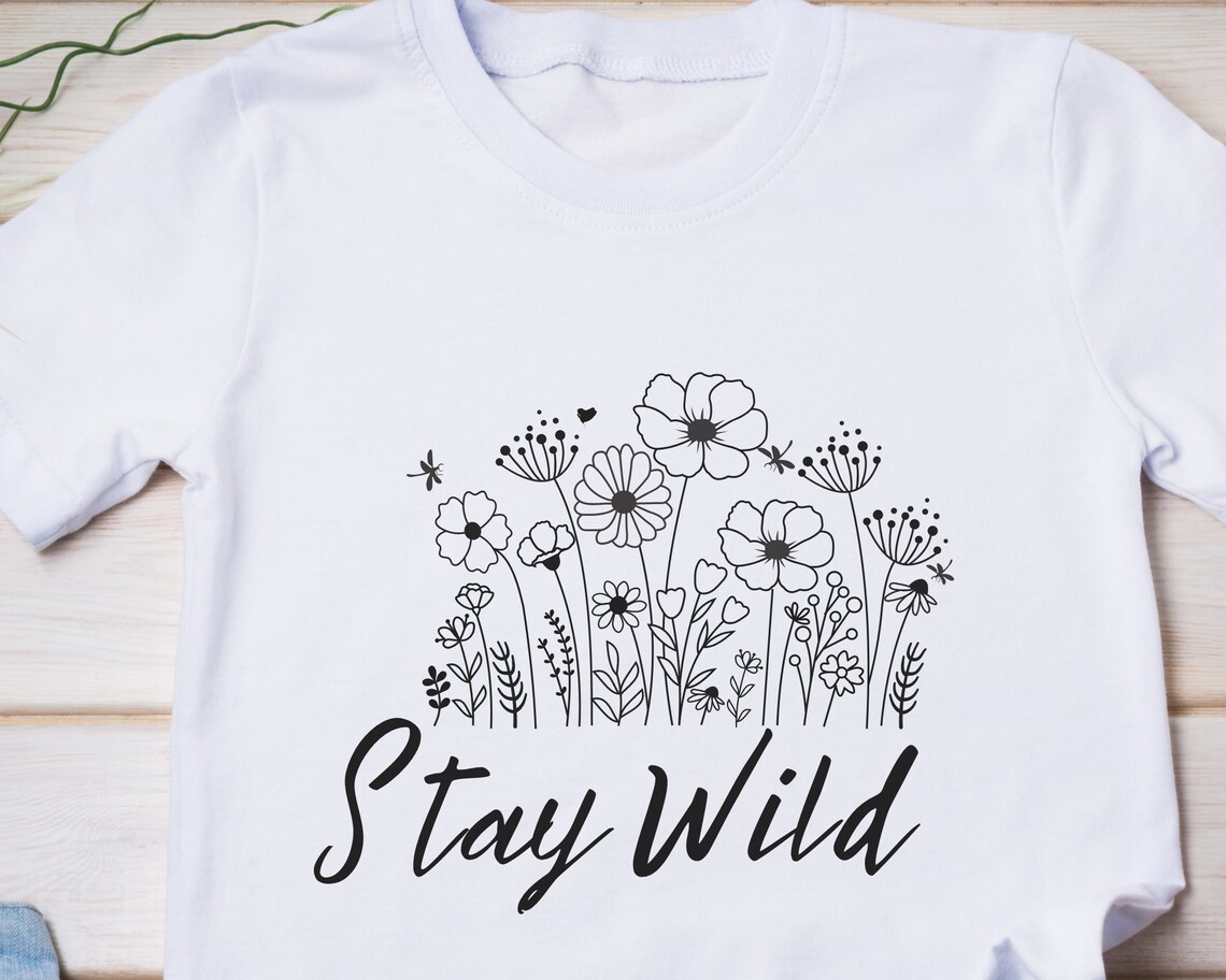 Wildflowers Svg, Floral Svg, Wild Flower Svg, Flower Sketch Svg ...