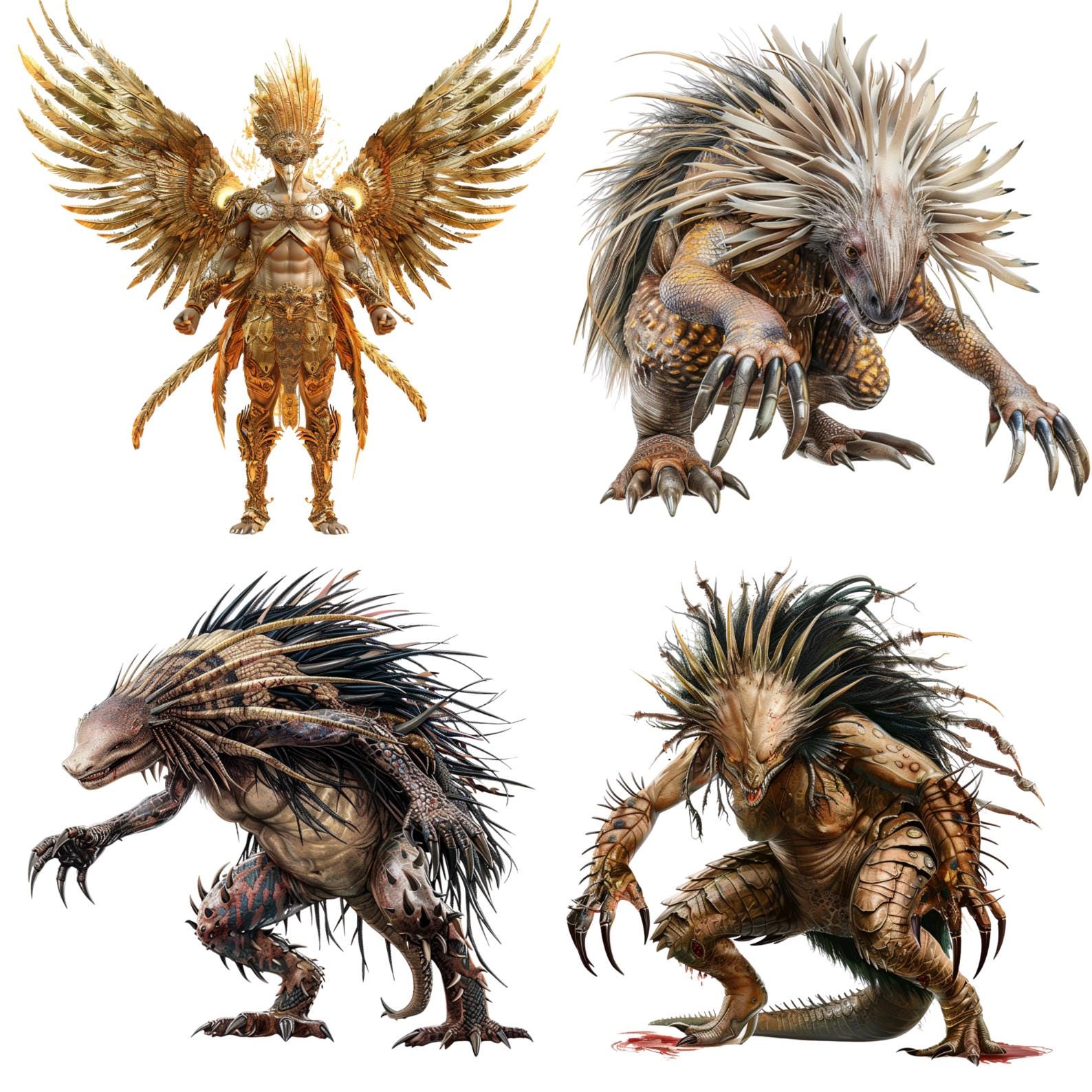 Mythological Creature Clipart Bundle, Fantasy PNG, Wall Art Prints ...