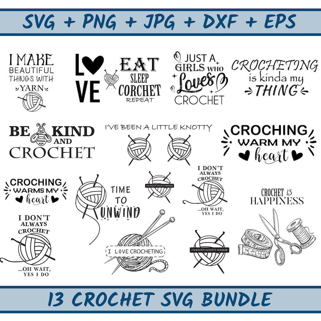 Crochet SVG Bundle, Crochet SVG, Crochet Name Svg, Crochet Needle ...