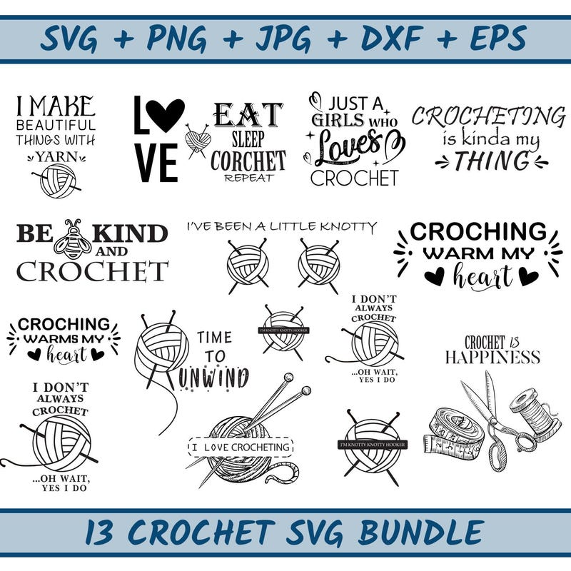 Crochet Svg - Etsy