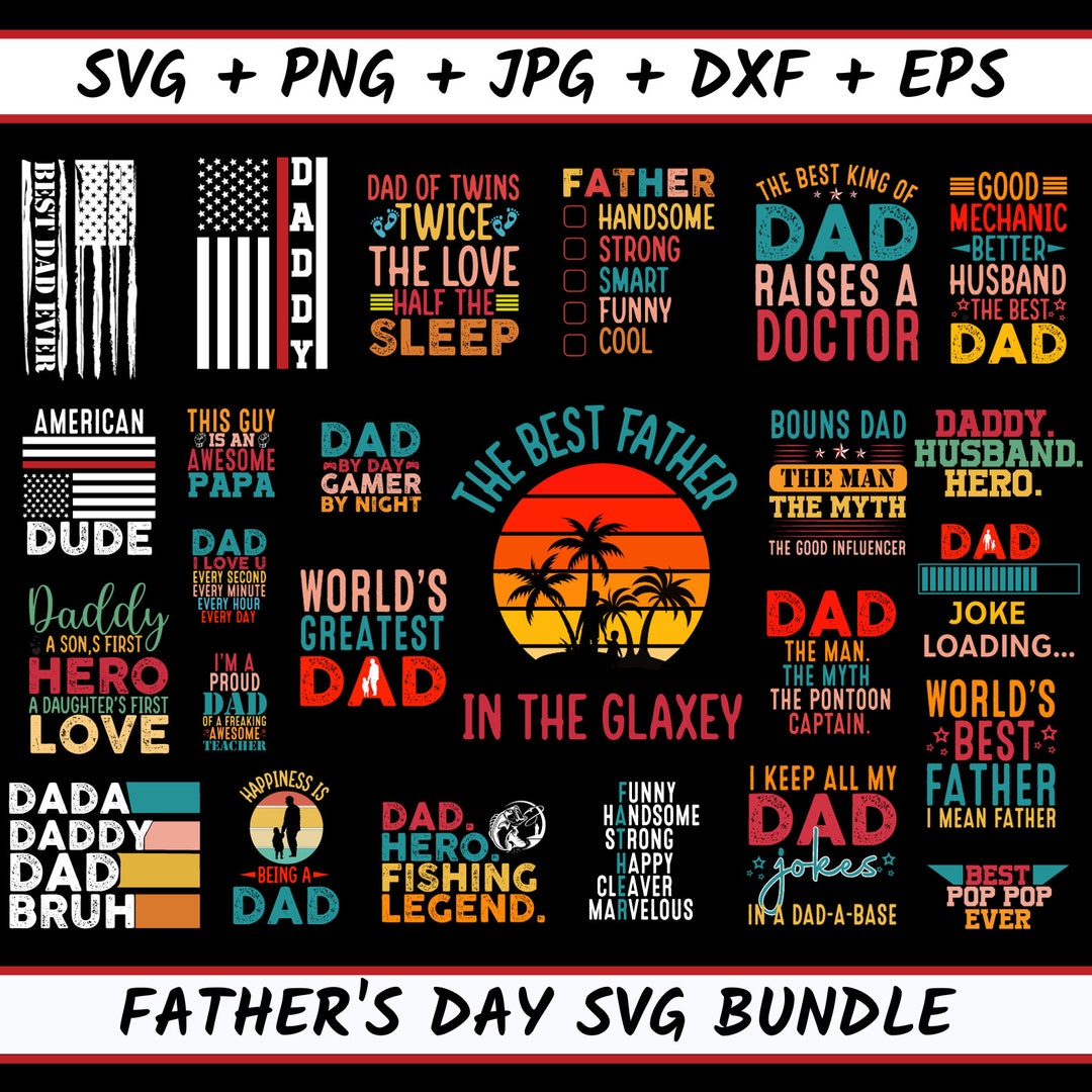 Dad Svg Bundle, Father's Day Svg Bundle, Dad Svg, Dad Quotes Svg ...