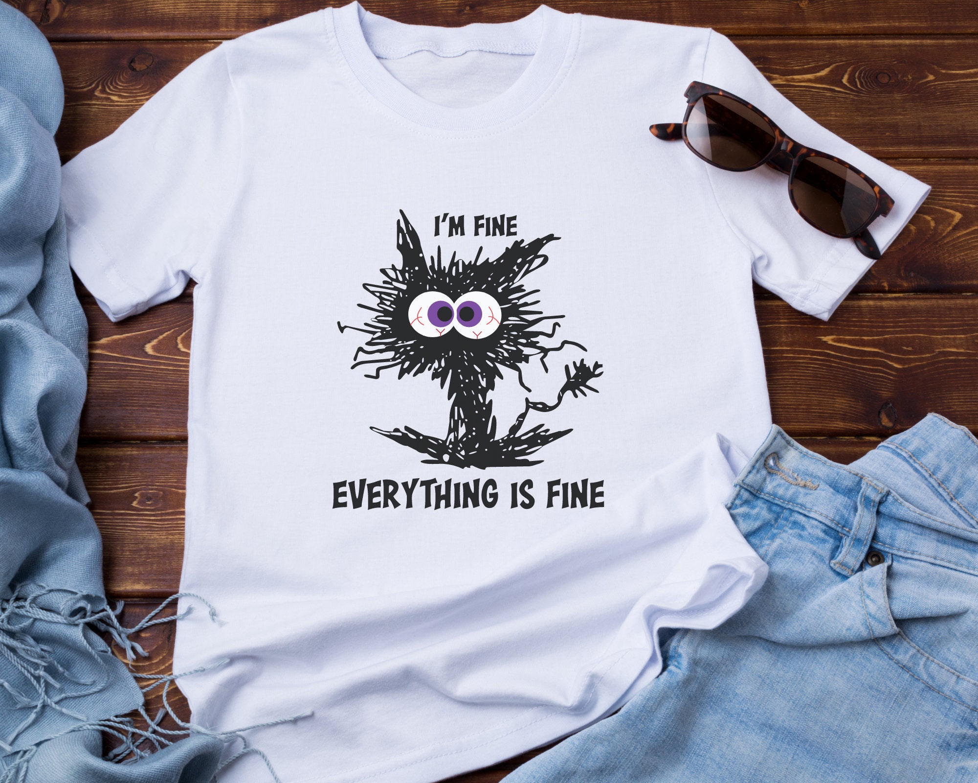 It's Fine I'm Fine Everything is Fine SVG I'm - Etsy Australia