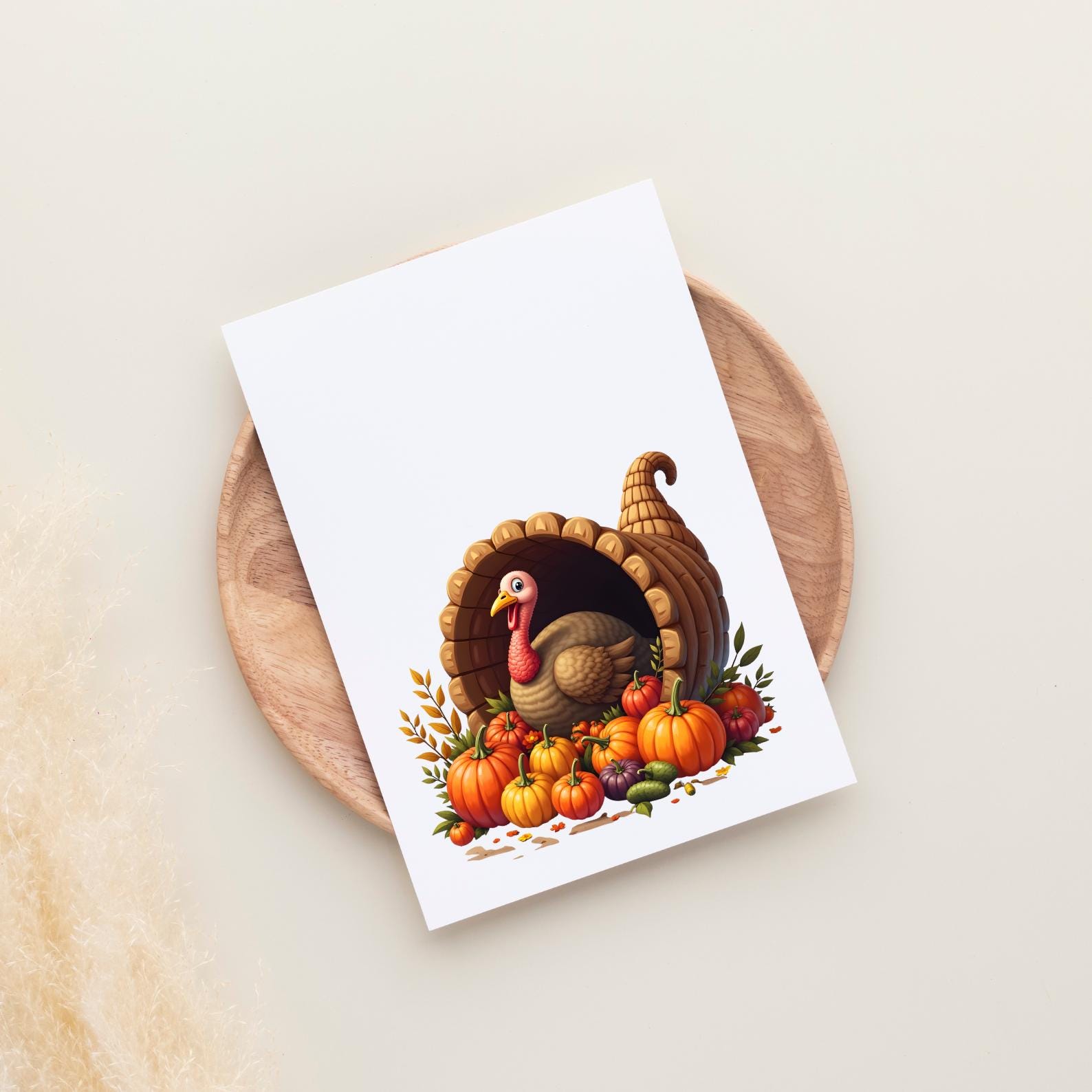 Happy Thanksgiving Clipart Bundle, Happy Turkey Day PNG, Fall Harvest ...