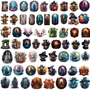 500+ Halloween Clipart Bundle, Witch, Ghost, Halloween Cat, Spider ...