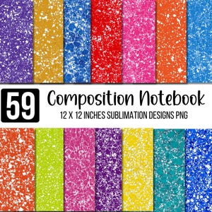 59 Seamless Composition Book Patterns, Back to School Png,composition ...