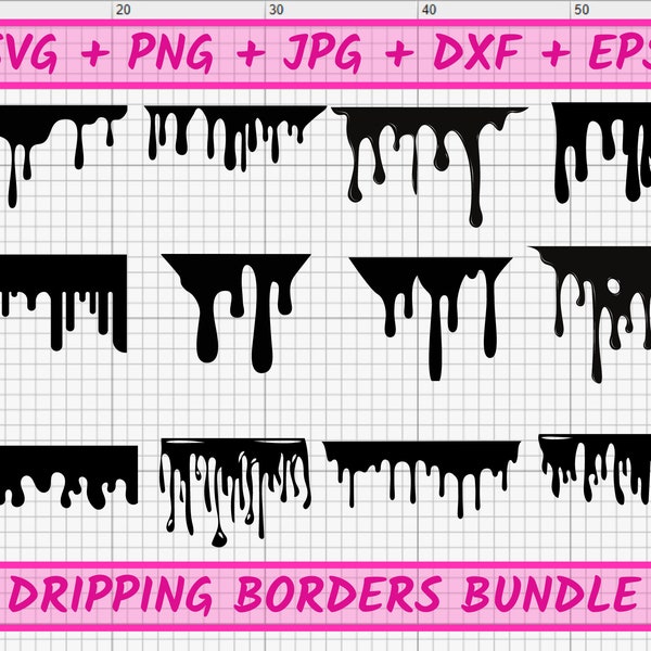 Drip Svg - Etsy