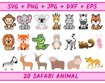 40 Cute Baby Animal Clip Art Cute Baby Animals (Instant Download) - Etsy