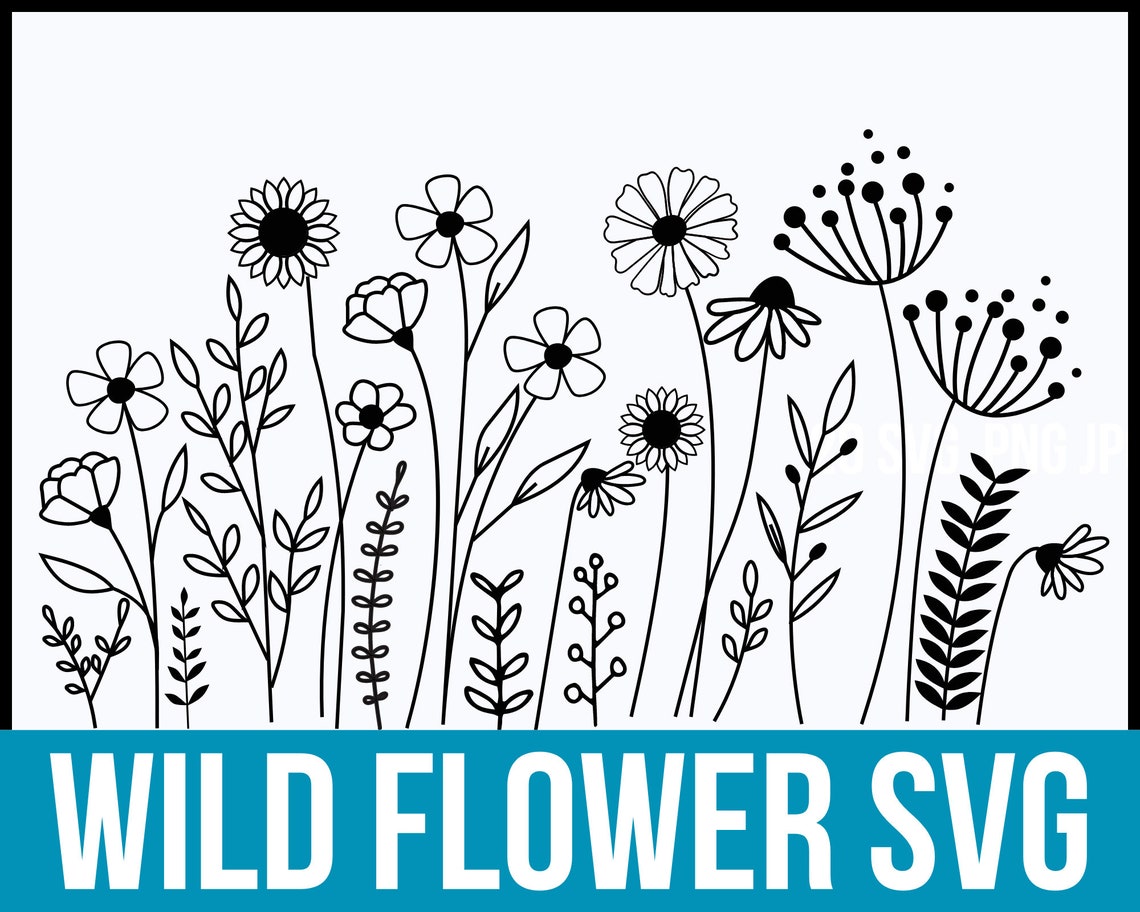 Wildblumen svg Blumen svg Blumen svg Blumen svg Wildblume - Etsy.de