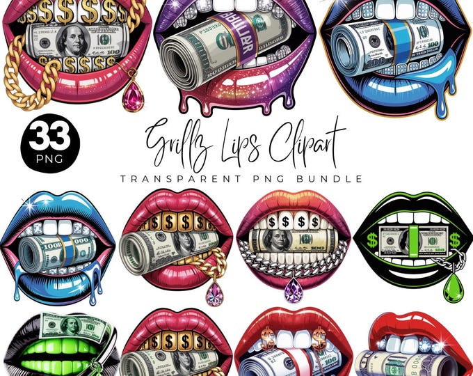 100 Dollar Bill Lips Png Design, Digital Art Lips Png, Money Lips Png ...