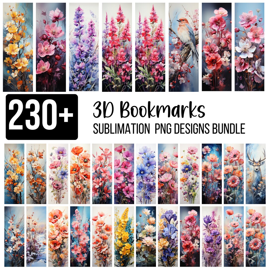 230+ 3D Flowers Bookmark Bundle, Flowers Bookmark Png, Flowers Bookmark ...