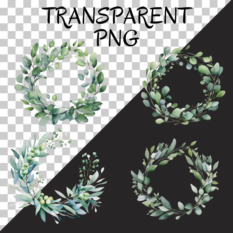 400 Watercolor Eucalyptus Clipart Bundle, Eucalyptus Leaves PNG ...