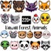 220+ Kawaii Forest Animals PNG Bundle, Cute Animal Clipart, Cartoon ...