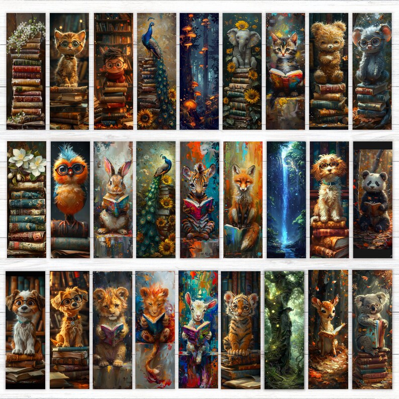 300+ Cute Dog & Cat Bookmark Bundle, Puppy and Kitten Bookmark Png ...