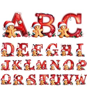 Christmas Alphabet Ornament PNG Bundle, Christmas Letter Ornaments ...