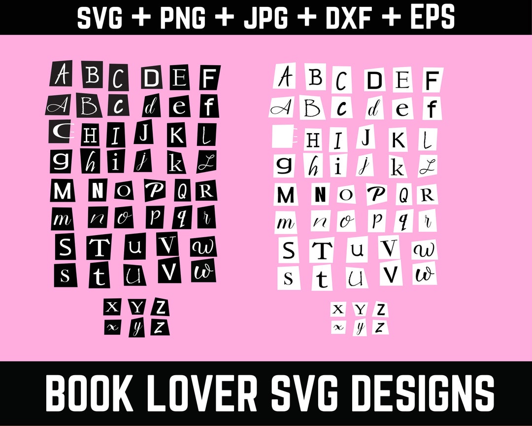 58 Burn Book Svg, Burn Book Font Svg, Mean Girls Font, Magazine Letters ...
