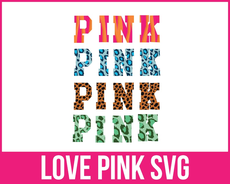 Love Pink SVG Love Pink Love Pink Clip Art Love Pink - Etsy