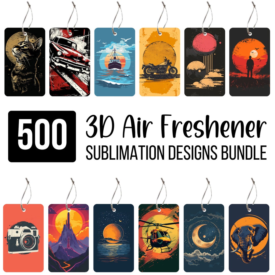 500 Air Freshener Sublimation Bundle, Air Freshener Sublimation Designs ...