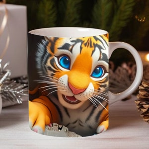 40 3D Animals Mug Wrap Bundle, 11oz & 15oz Coffee Cup Template, Cute ...
