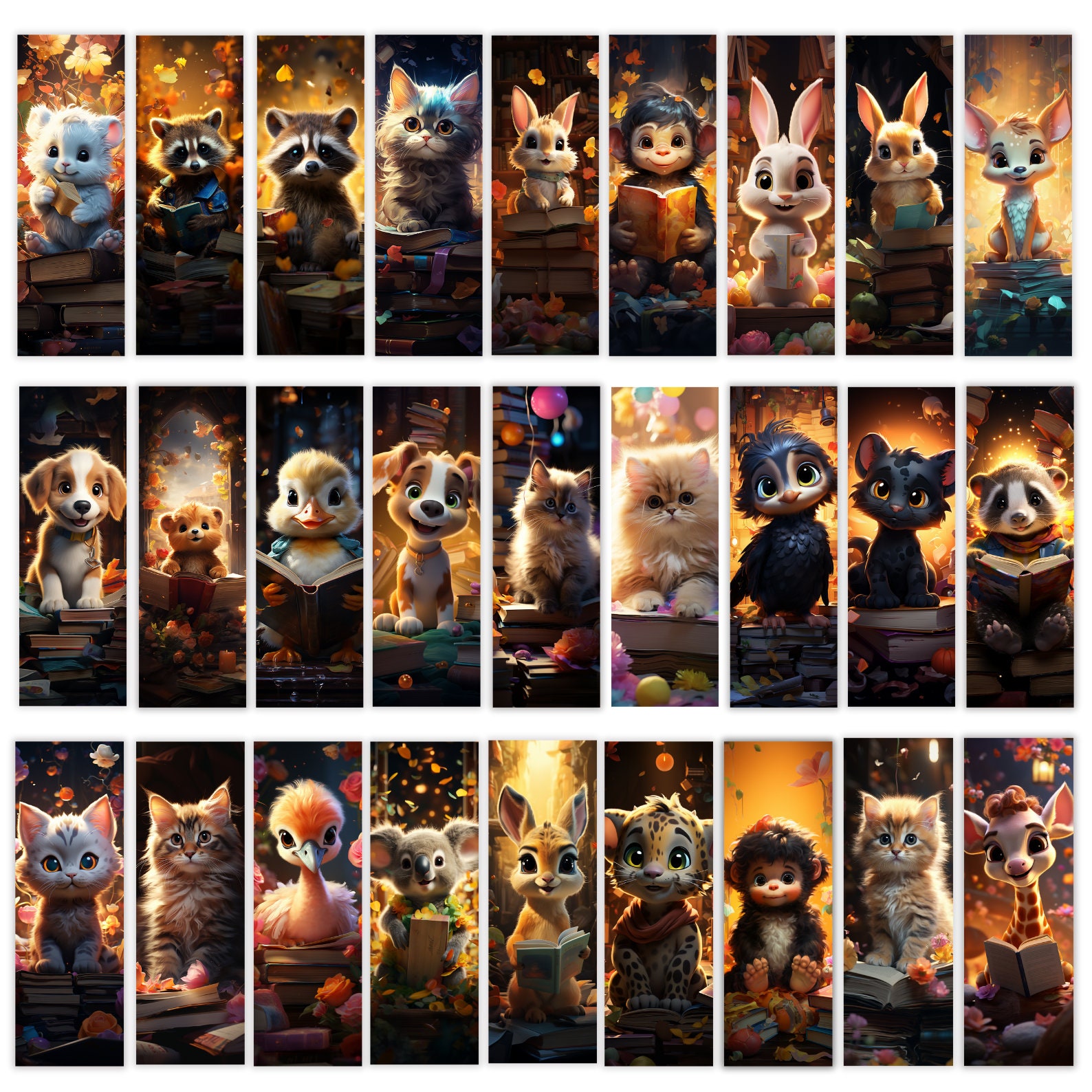 200+ Animals Bookmark Bundle, Funny Animals Bookmark Sublimation ...