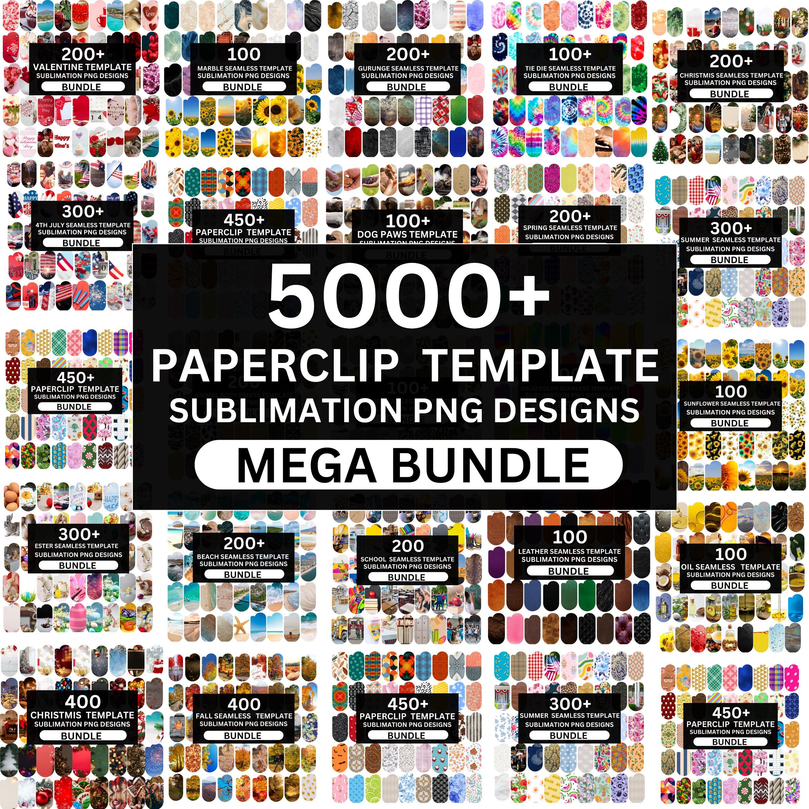 5000+ Paper Clip Templete Mega Bundle, Book Mark Sublimation Design ...