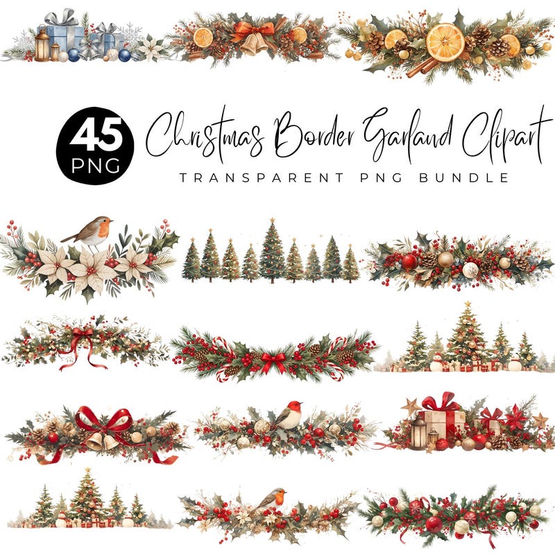 Christmas Winter Border - Etsy
