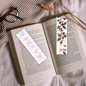 50+ Coquette Bookmark PNG Bundle, Cute Pastel, Blue Bow Bookmarks PNG ...