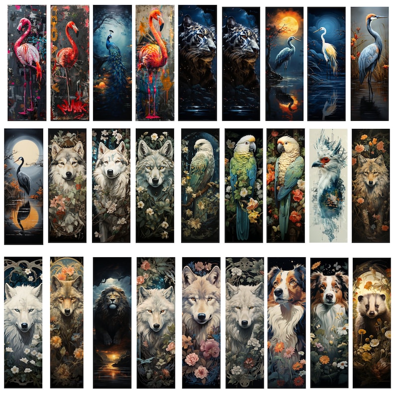 350+ Forest Animals Bookmark Bundle, Fox and Deer Bookmark Sublimation ...