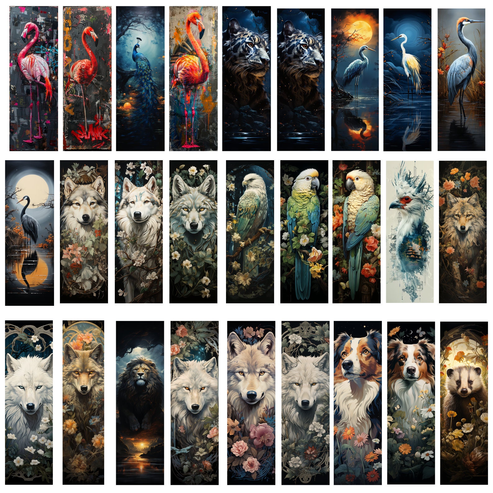 350+ Forest Animals Bookmark Bundle, Fox and Deer Bookmark Sublimation ...