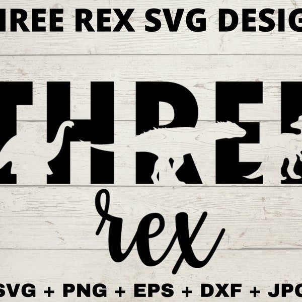 Three Rex Svg - Etsy