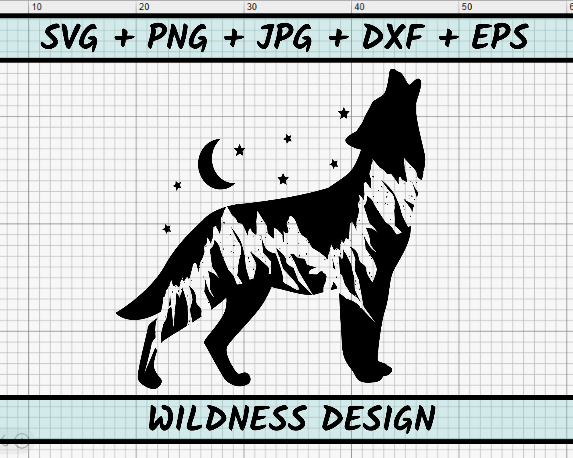 Wolf SVG Howling Wolf Cut File for Cricut Wolf Silhouette - Etsy