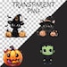 100 Spooky Halloween Cartoon Clipart Bundle, Cute Spooky Cartoon Png ...