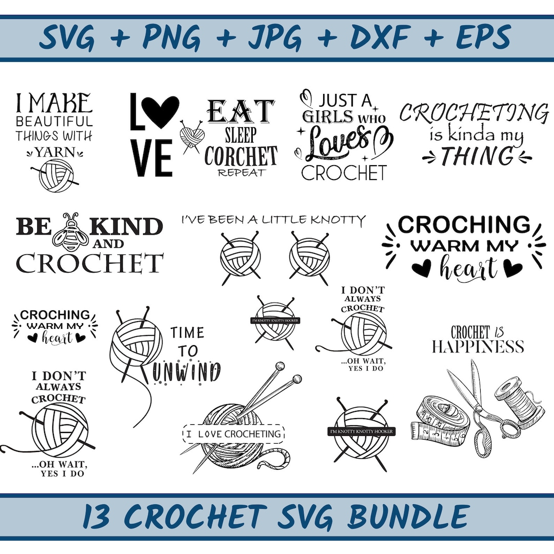 Crochet SVG Bundle, Crochet SVG, Crochet Name Svg, Crochet Needle ...