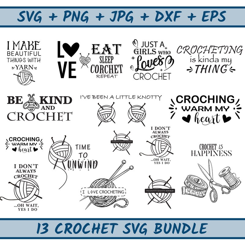 Crochet Svg - Etsy