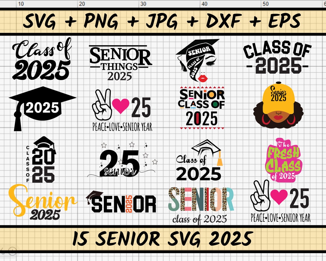 Graduation Svg Bundle Senior 2025 Svg for T-shirt Class of - Etsy