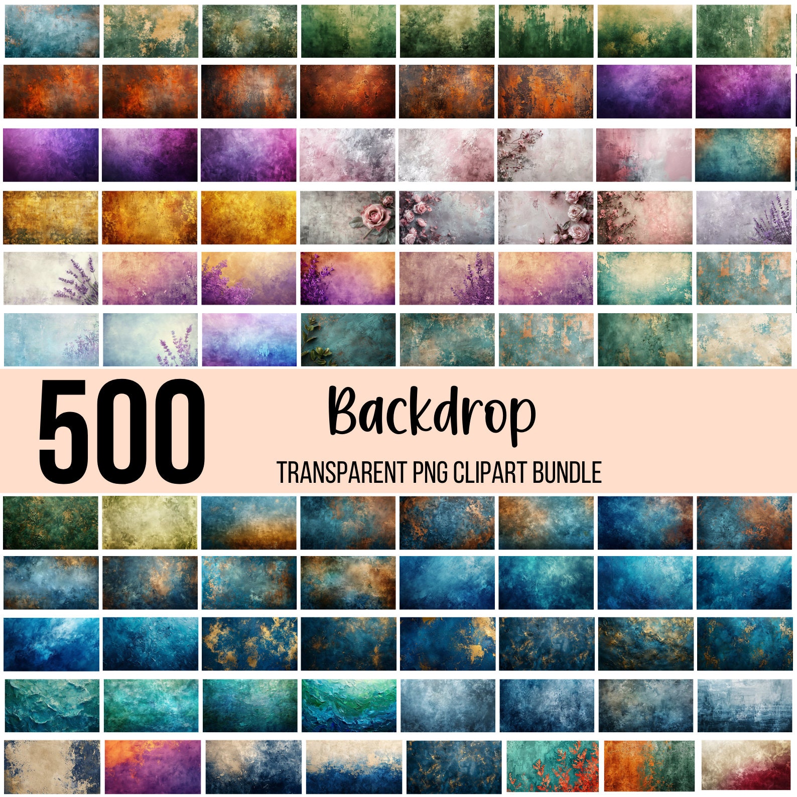 500 Backdrop PNG Bundle, Portrait Background, Photography Background ...