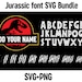 Jurassic Park Font Svg Jurassic Font Clipart Dinosaurs Font - Etsy
