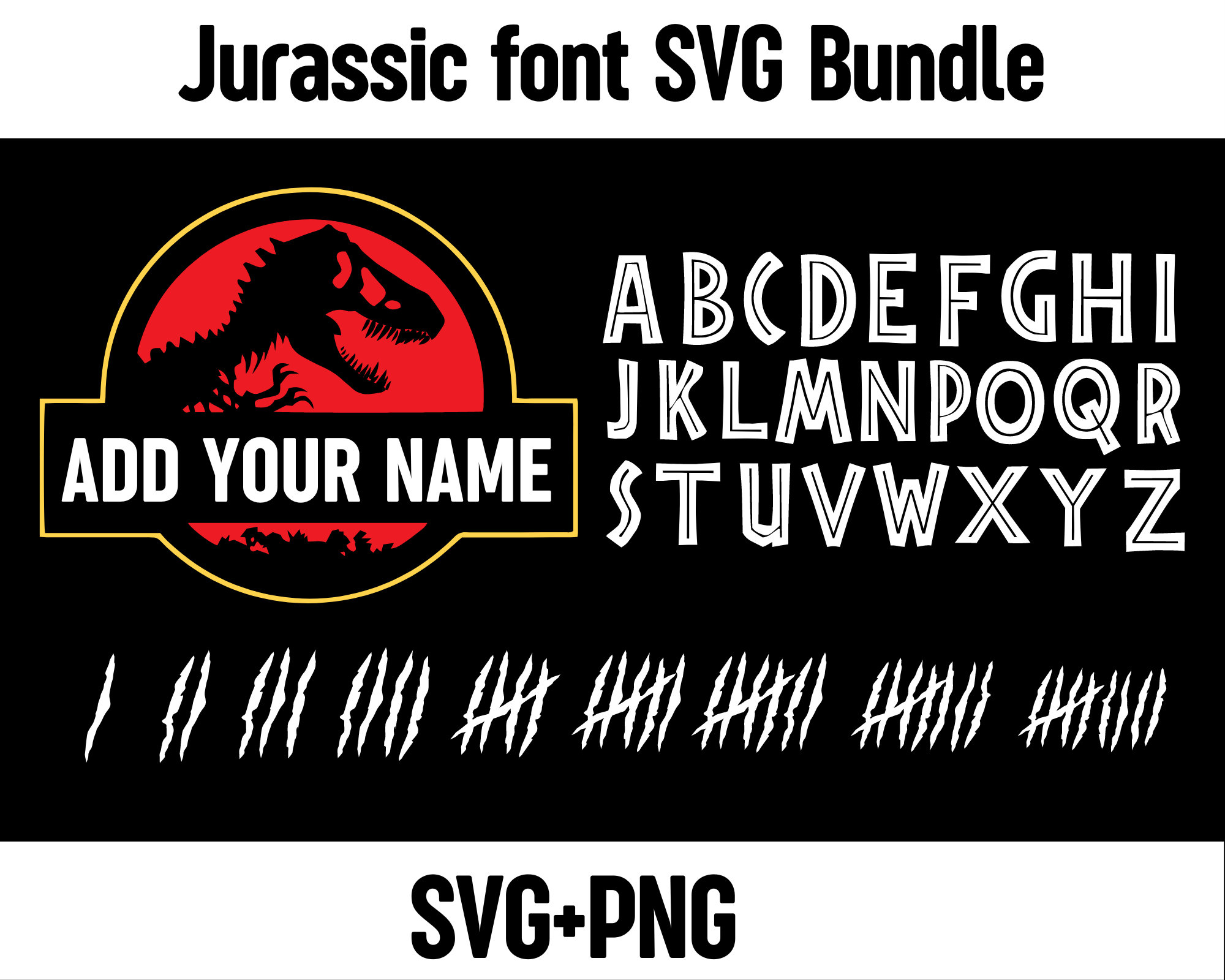Jurassic Park Font Svg Jurassic Font Clipart Dinosaurs Font - Etsy ...