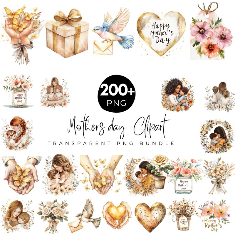 Mothers Day Clipart - Etsy