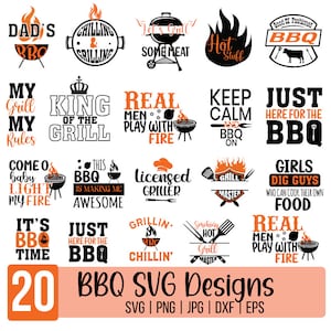 Barbecue SVG Bundle, BBQ Designs, Grill Svg, Funny Barbecue Quotes ...