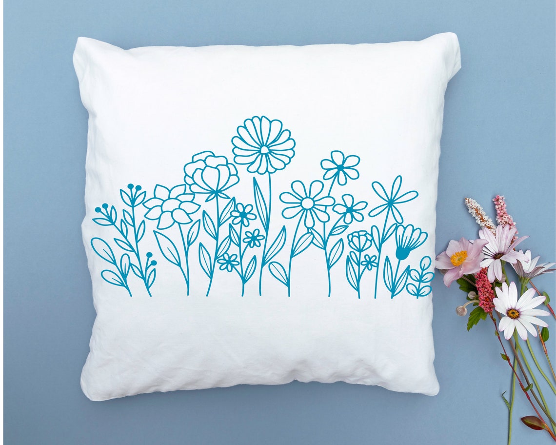 Wildflowers SVG Design Wild Flower SVG File for Cricut - Etsy