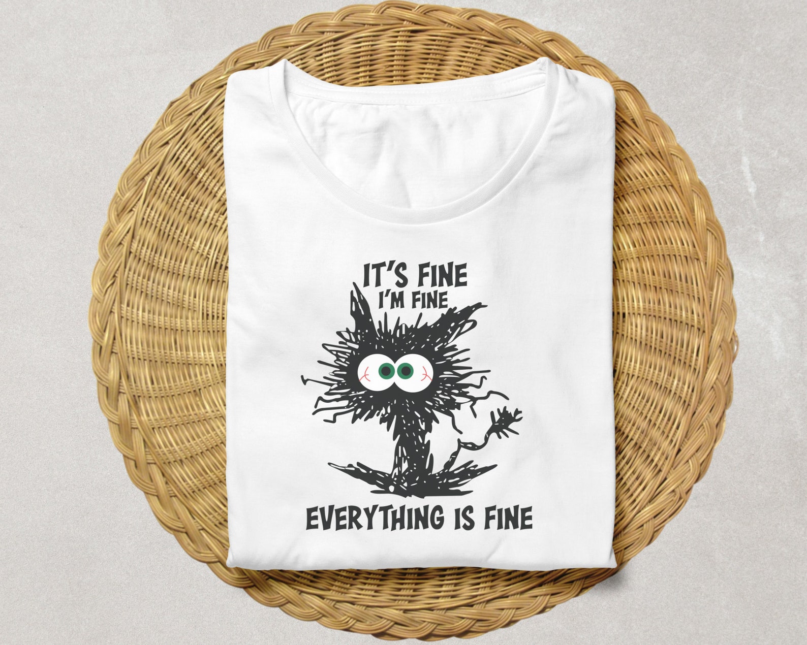 It's Fine I'm Fine Everything is Fine SVG, I'm Fine Cat Svg, Black Cat ...