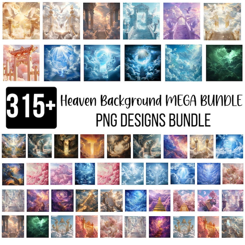 Heaven Gates Background Template - Etsy UK