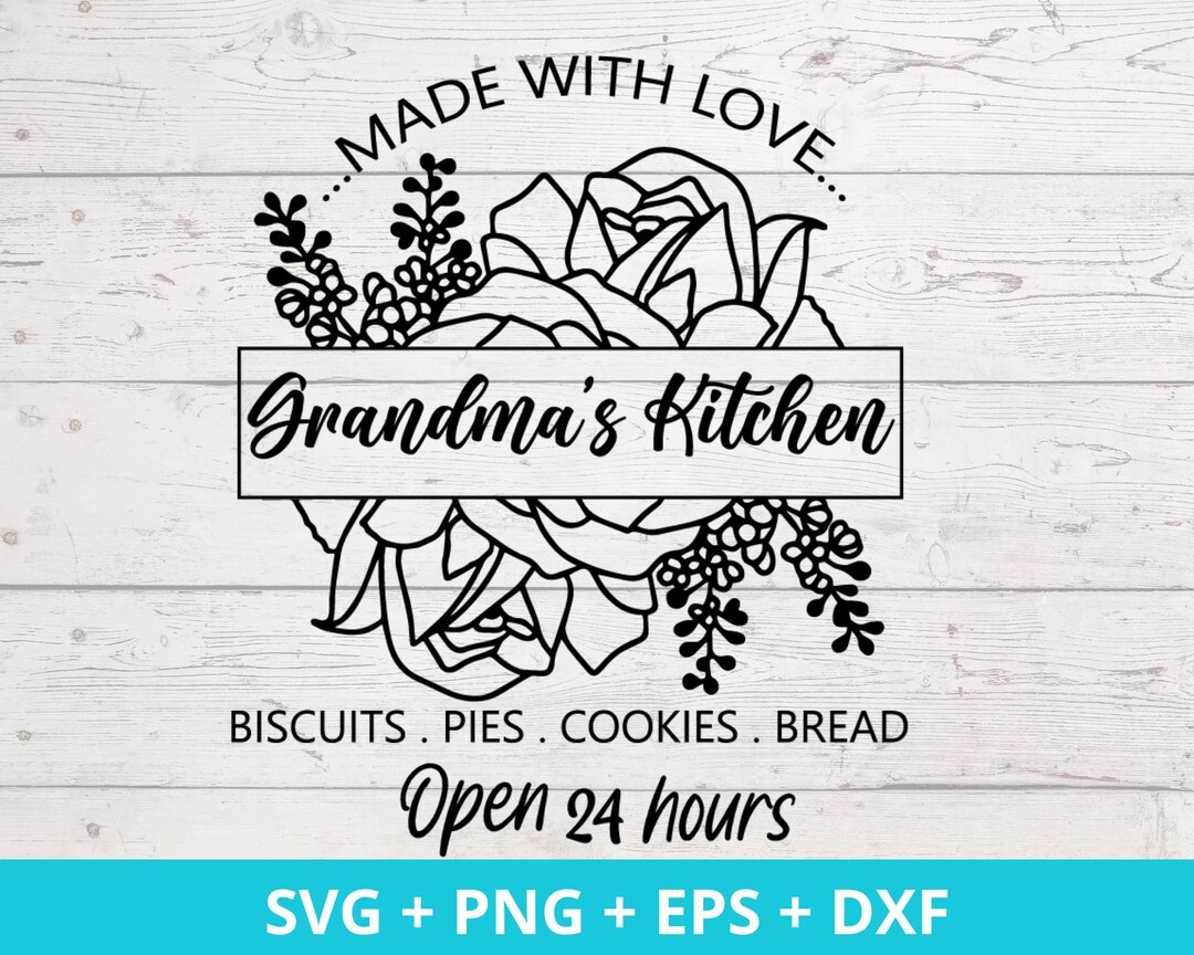 Grandma Kitchen Svg, Funny Kitchen Quotes Svg, Blessed Grandma Svg ...