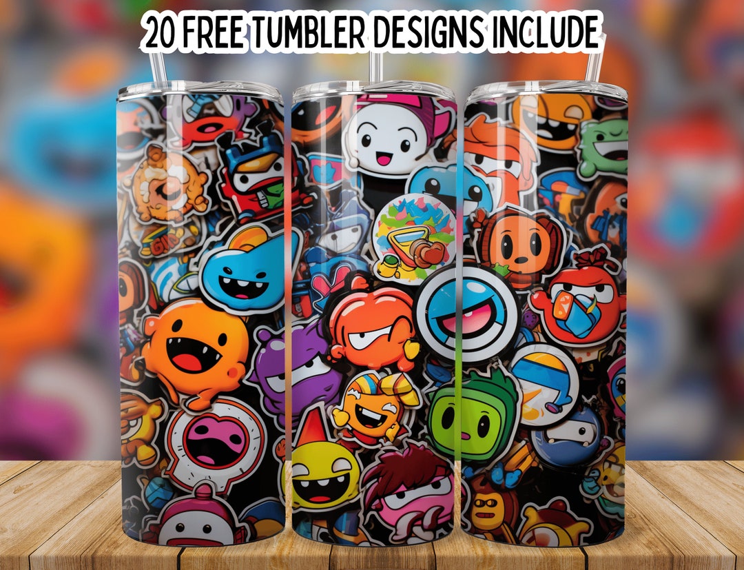 Cartoon Sublimation Design 3D Cartoon Character 20oz Tumbler - Etsy